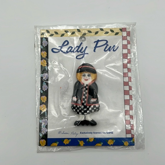 susan paley | Jewelry | Vintage Pin Susan Paley Lady In Dress And ...